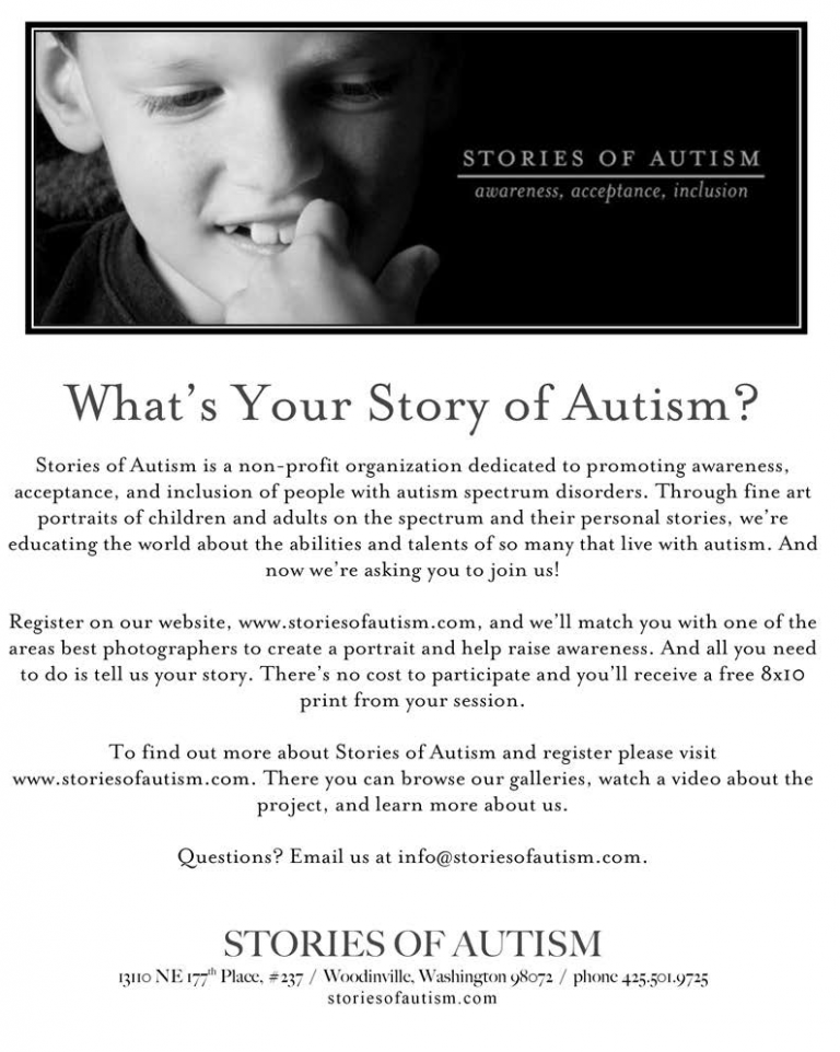 Free Professional Photo Portraits for Autism Awareness: Stories of ...