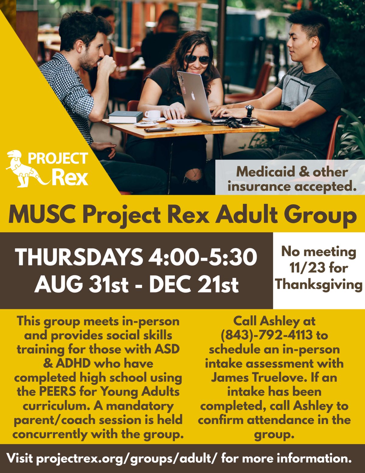 Sign up now for our adult social skills group. – Project Rex