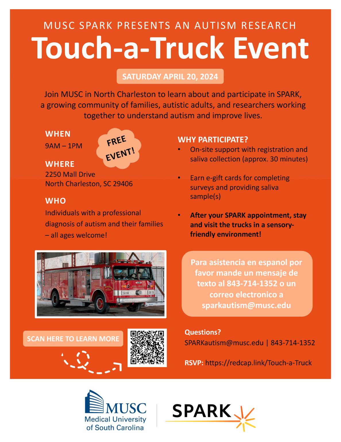 SPARK Touch a Truck Event in North Charleston April 20th – Project Rex